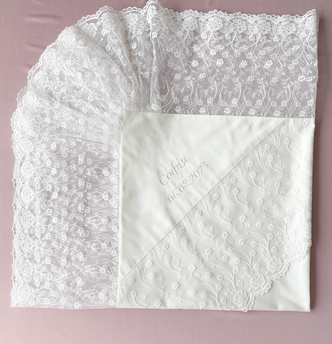 Baby Baptism Blanket Christening Blanket Personalized Embroidered ...