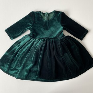 Toddler Christmas Dress, Holiday Clothing, Emerald Green Christmas ...