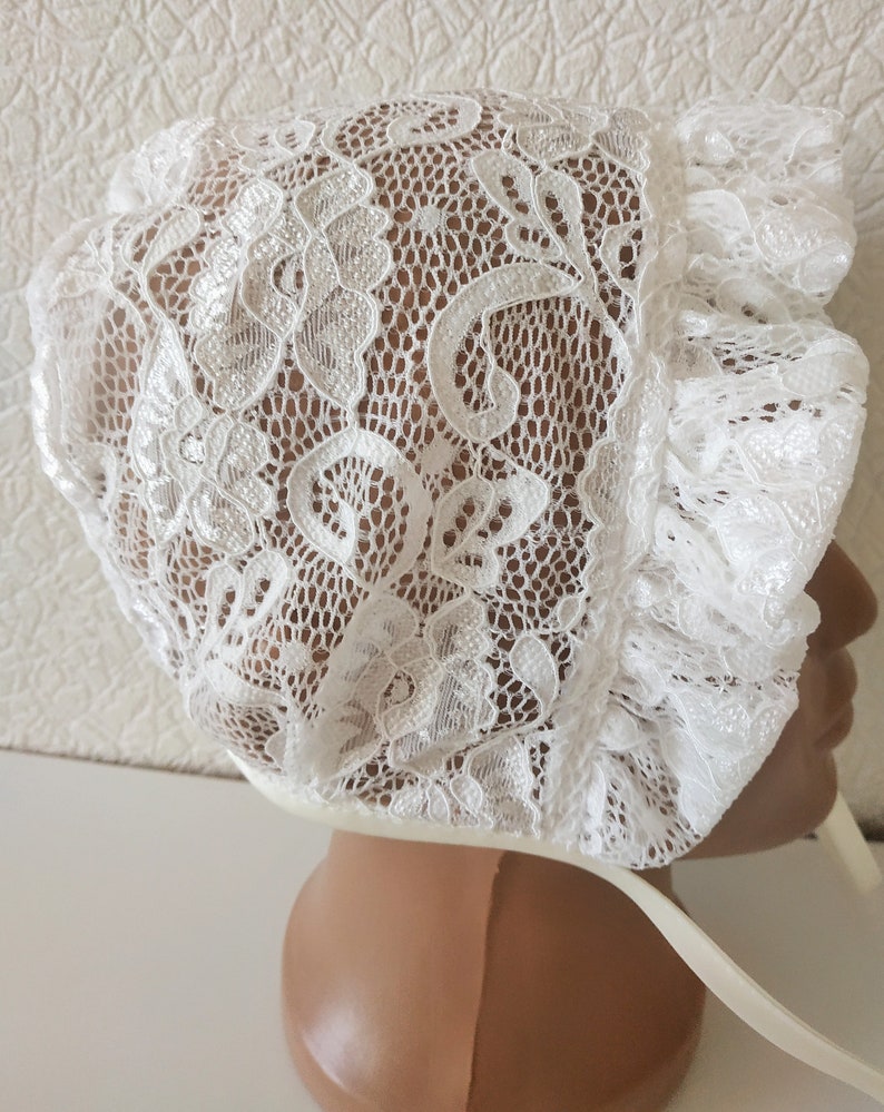 Christening Bonnet Baptism Bonnet Baptism Girl Hat Christening - Etsy