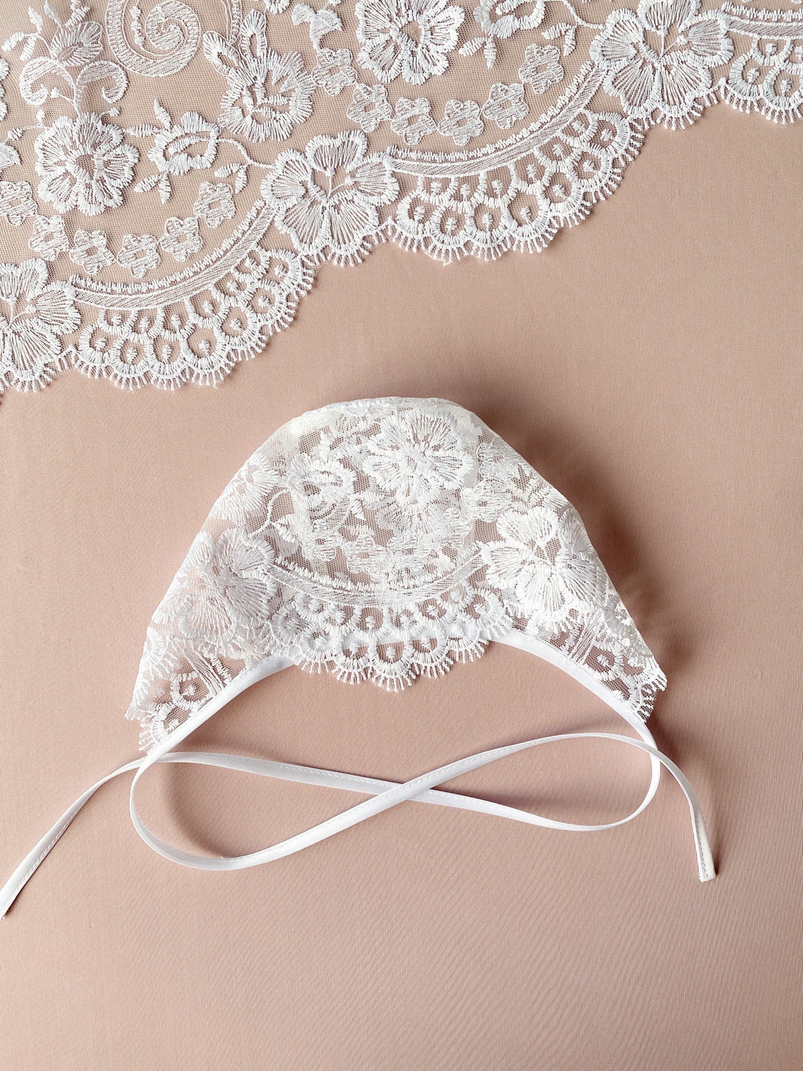 Lace Bonnet Baptism Christening Bonnet Lace Bonnet Baby Girl - Etsy