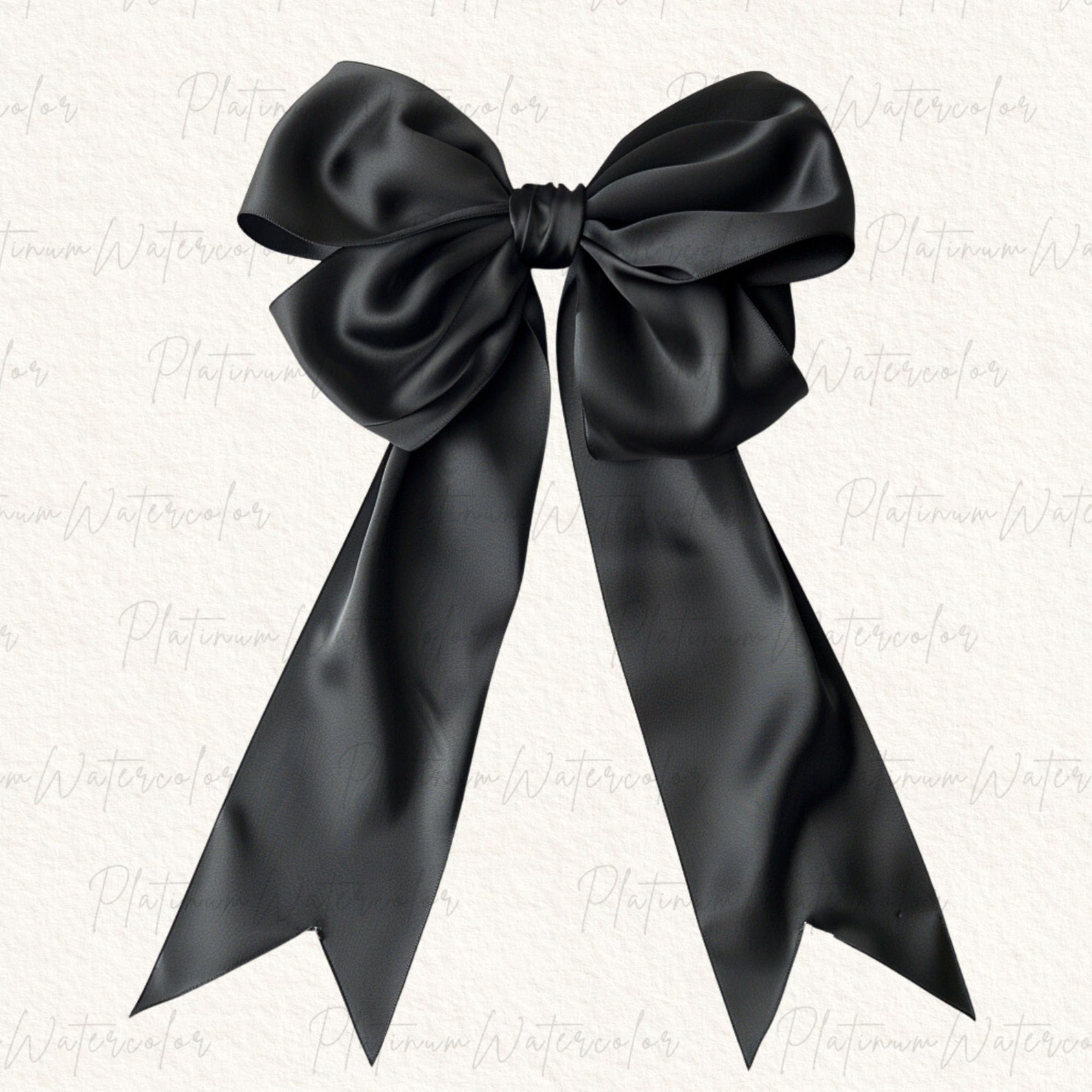 Black Bow Clipart, Black Ribbon Clipart, Bows Bundle, Transparent ...