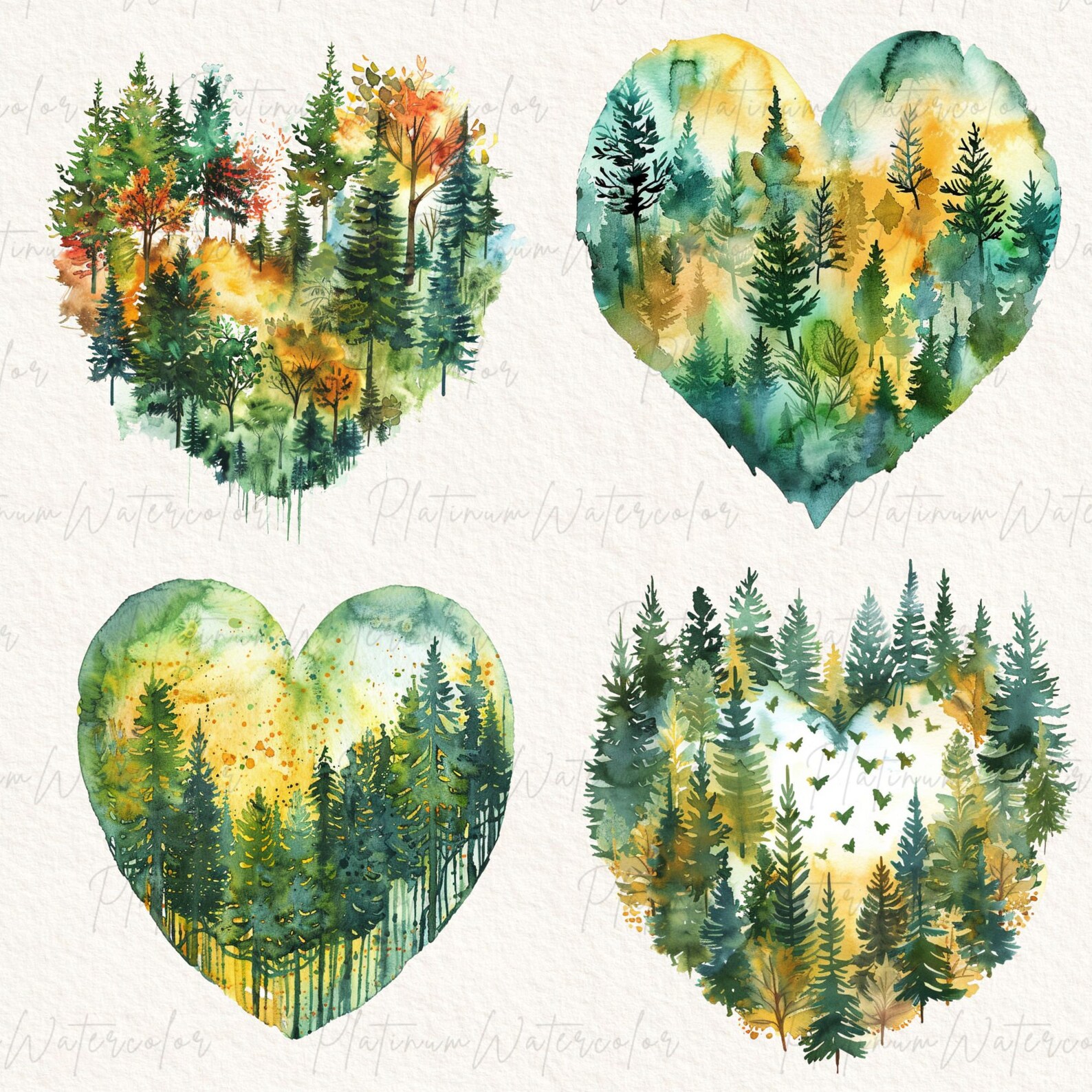 Forest Background Png, Png Overlays Forest, Hearts Clipart, Tree ...
