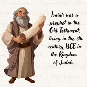 5 Isaiah Biblical Characters Clipart, Bible Study, Transparent ...
