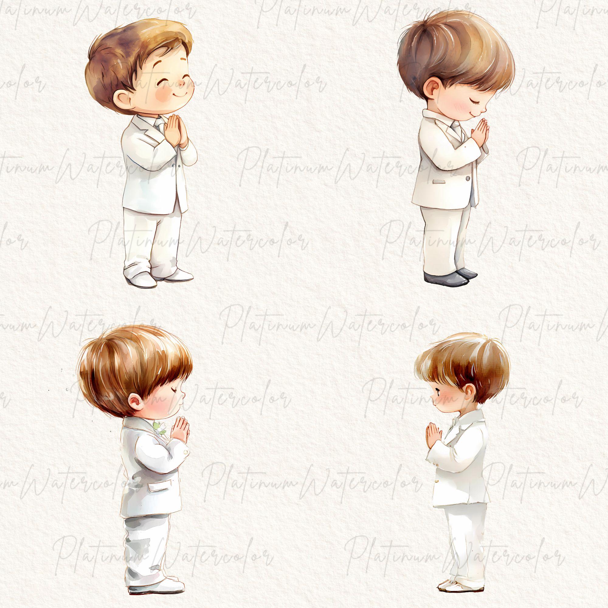 Boy First Communion PNG, First Holy Communion, Clipart Bundle - Instant ...