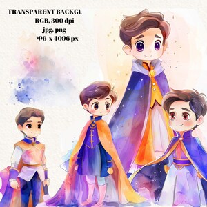 Prince Fairy Tale Clipart Bundle, Nursery Wall Art, Birthday Party ...