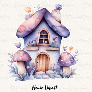Fairy House Clipart Bundle, Garden Gnome House, Transparent Background ...