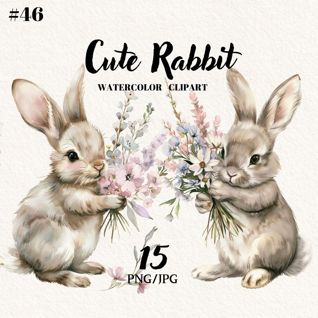 Easter Clipart, Bunny Png, Spring Clipart Easter Rabbit, Children ...