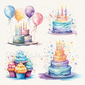Birthday Party Cake Clipart Png, Clipart Bundle Party, Birthday Cards ...