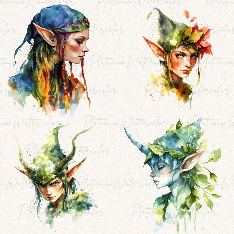 Enchanting Elf PNG Bundle - Digital Clipart for Commercial Use. - Etsy