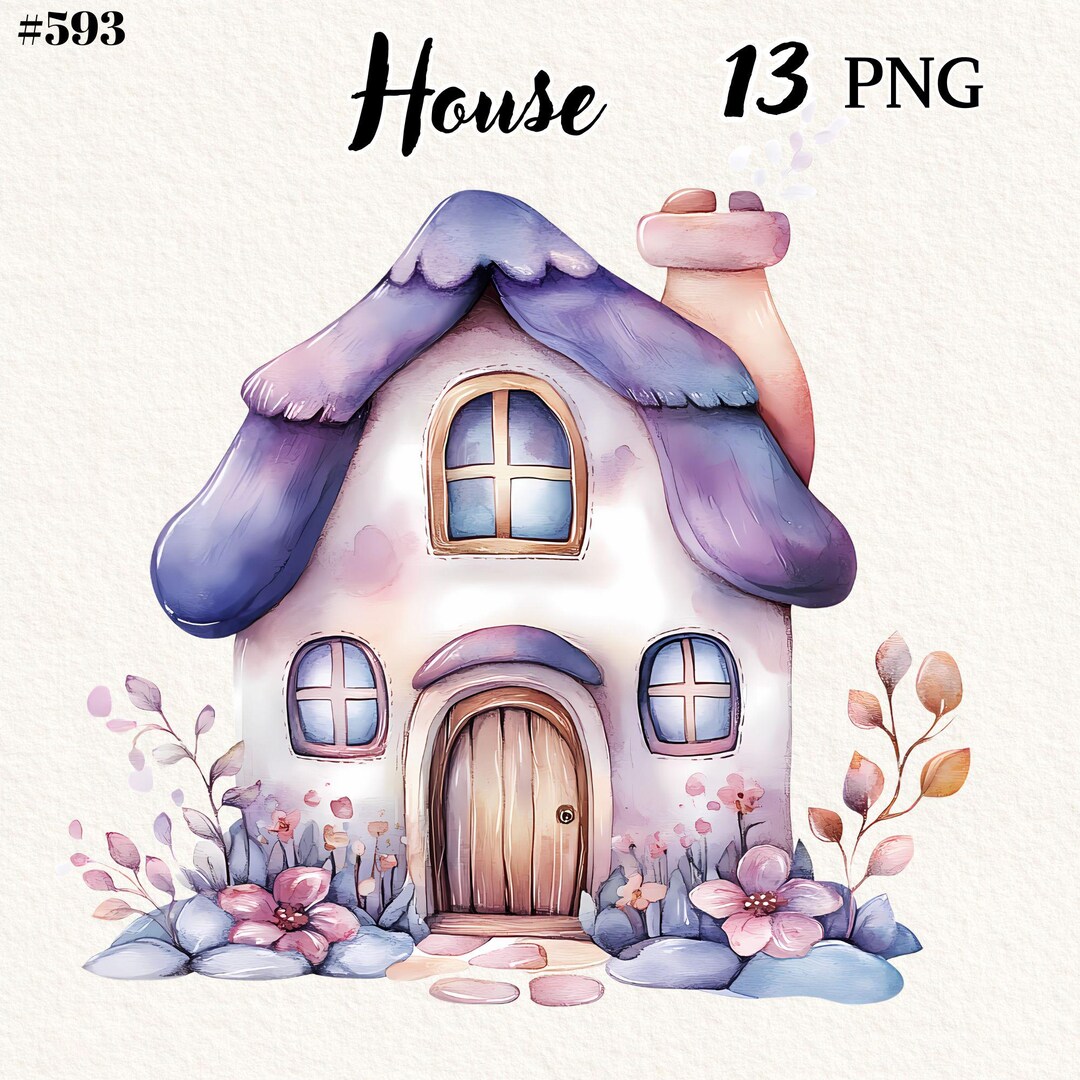 Fairy House Clipart Bundle, Garden Gnome House, Transparent Background ...
