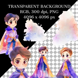 Prince Fairy Tale Clipart Bundle, Nursery Wall Art, Birthday Party ...