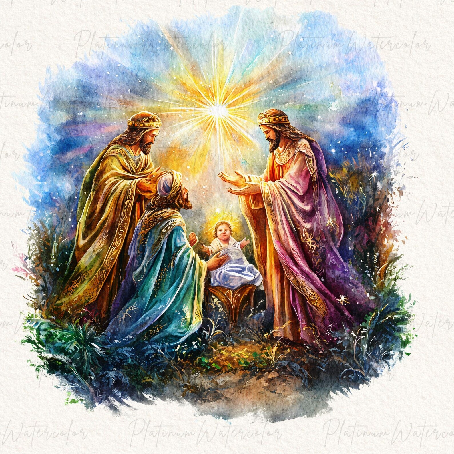 Nativity Set Clipart Bundle, Christmas Clipart, Transparent Background ...