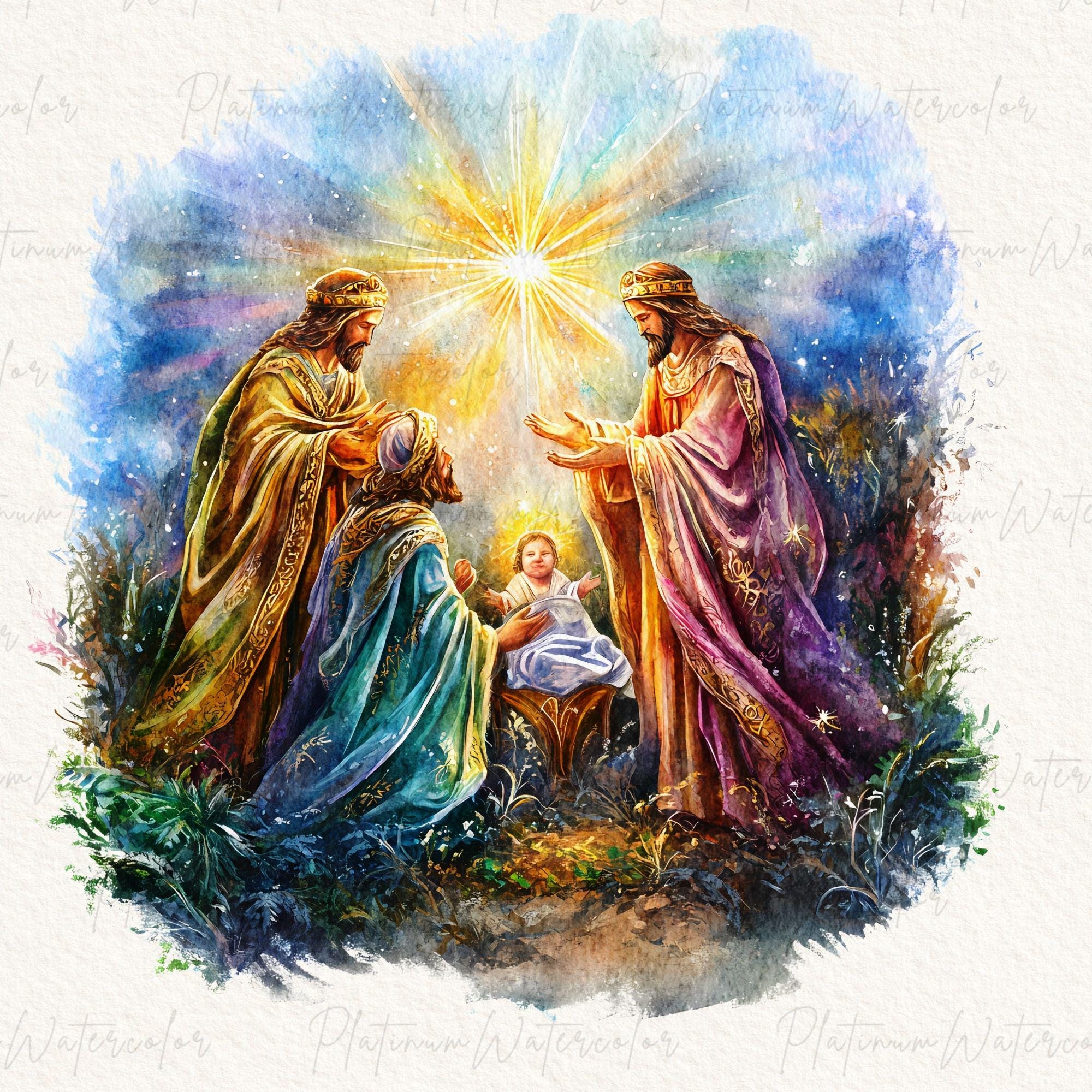 Nativity Set Clipart Bundle, Christmas Clipart, Transparent Background ...