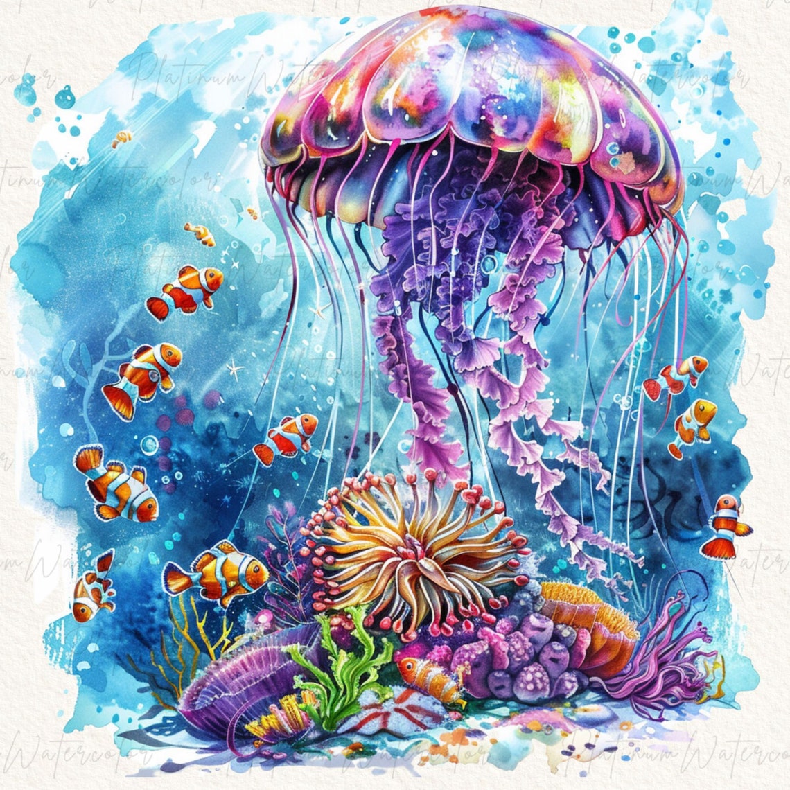 Under the Sea Clipart Bundle, Ocean Clipart, Magical Sea Png ...