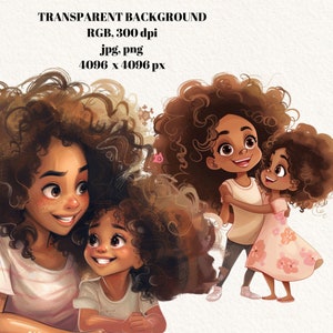 Mothers Day Png Clipart Bundle, Mother and Daughter Png, Family Png ...