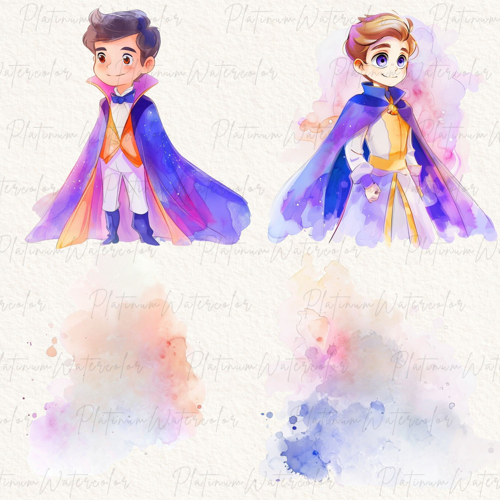 Prince Fairy Tale Clipart Bundle, Nursery Wall Art, Birthday Party ...