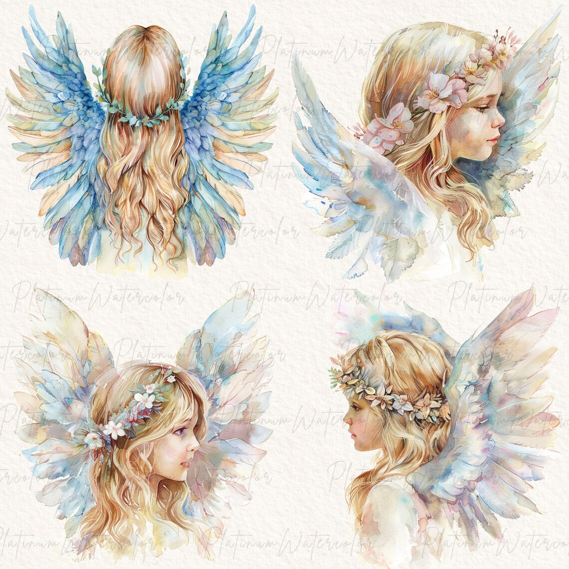 Watercolor Angels PNG Clipart, Angel With Wings Clipart, Watercolor ...