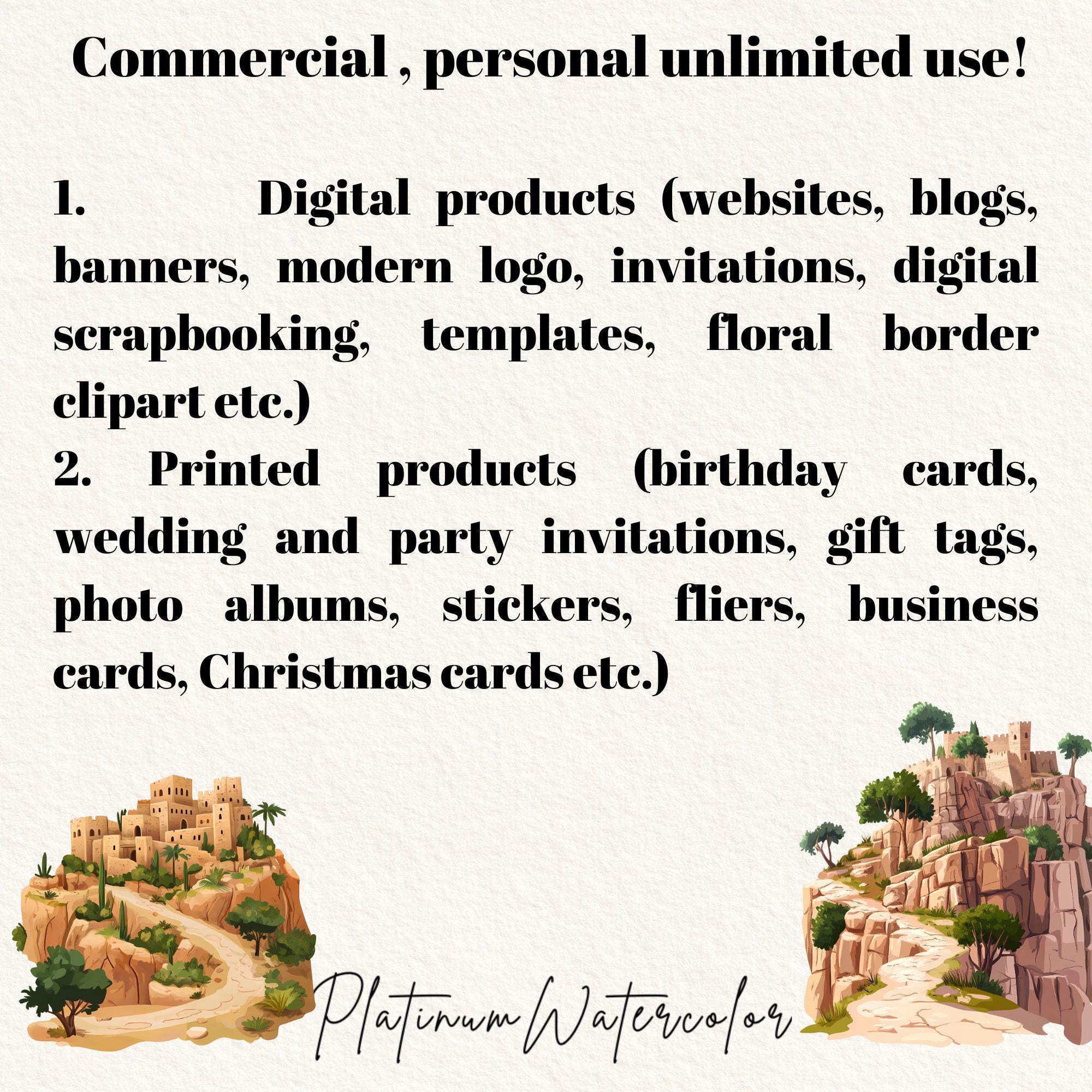 Judean Hills Clipart Bundle, Old Testament Clipart, Transparent ...