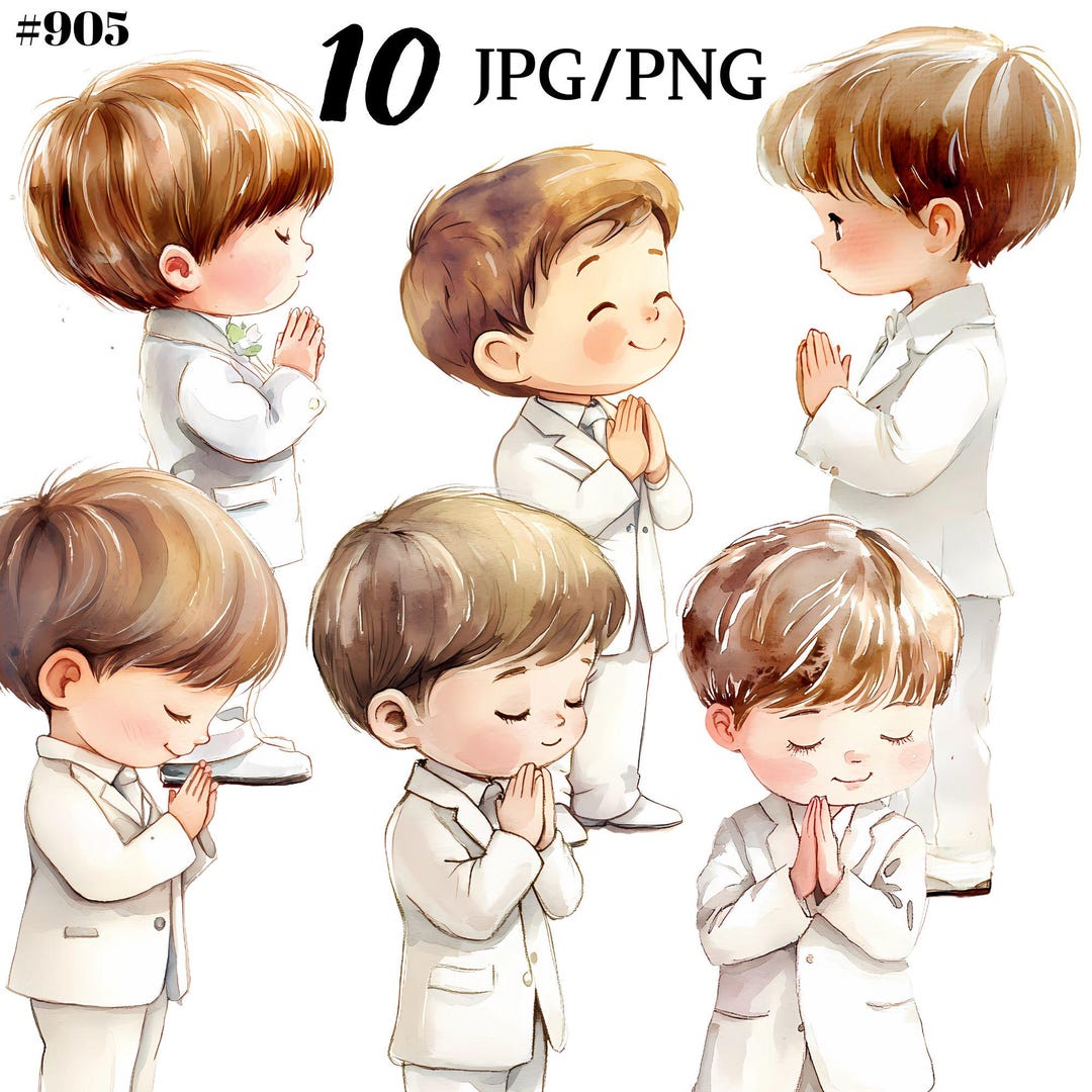 Boy First Communion PNG, First Holy Communion, Clipart Bundle - Instant ...