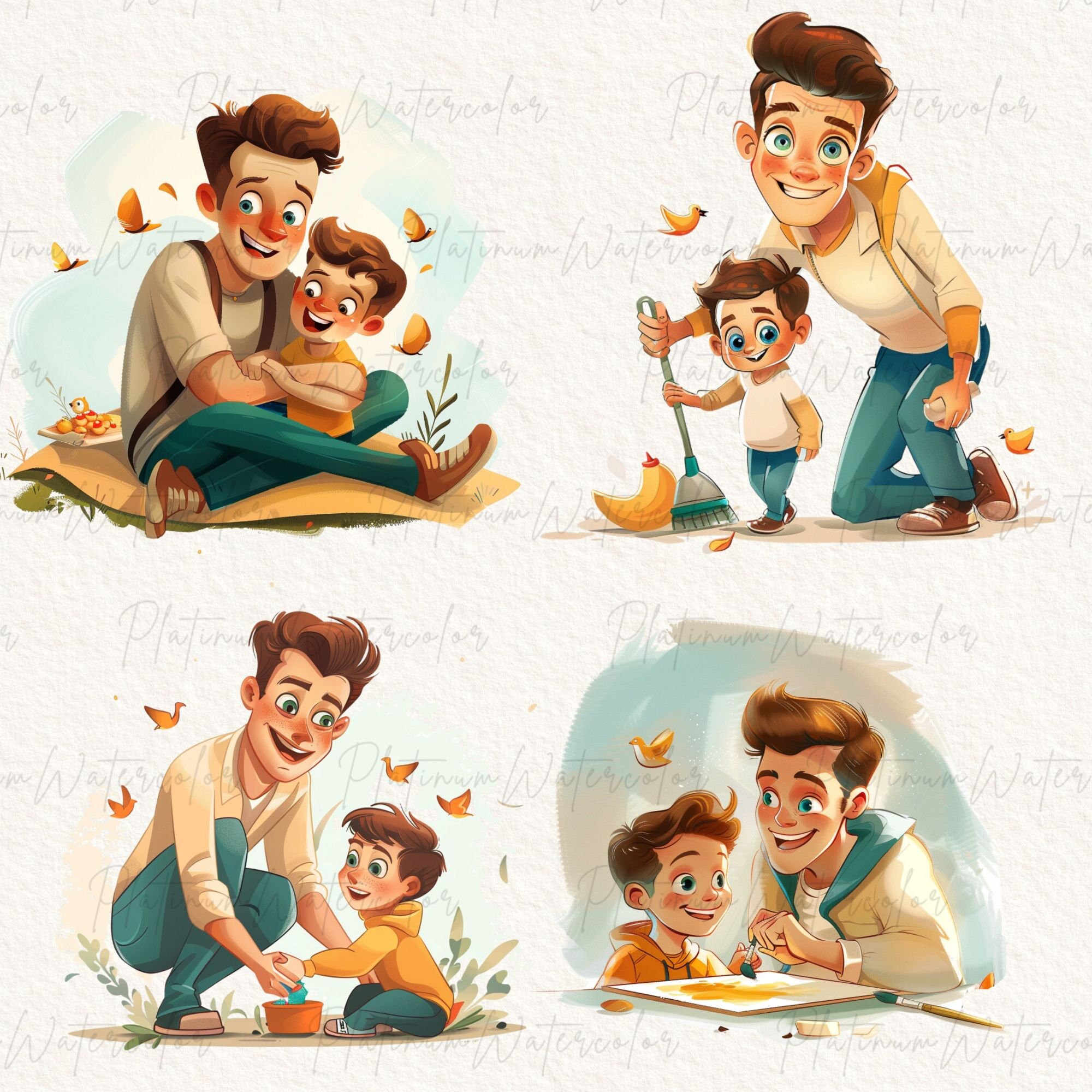 Dad Father Son Clipart, Dad Clipart, Best Dad, Transparent Background ...