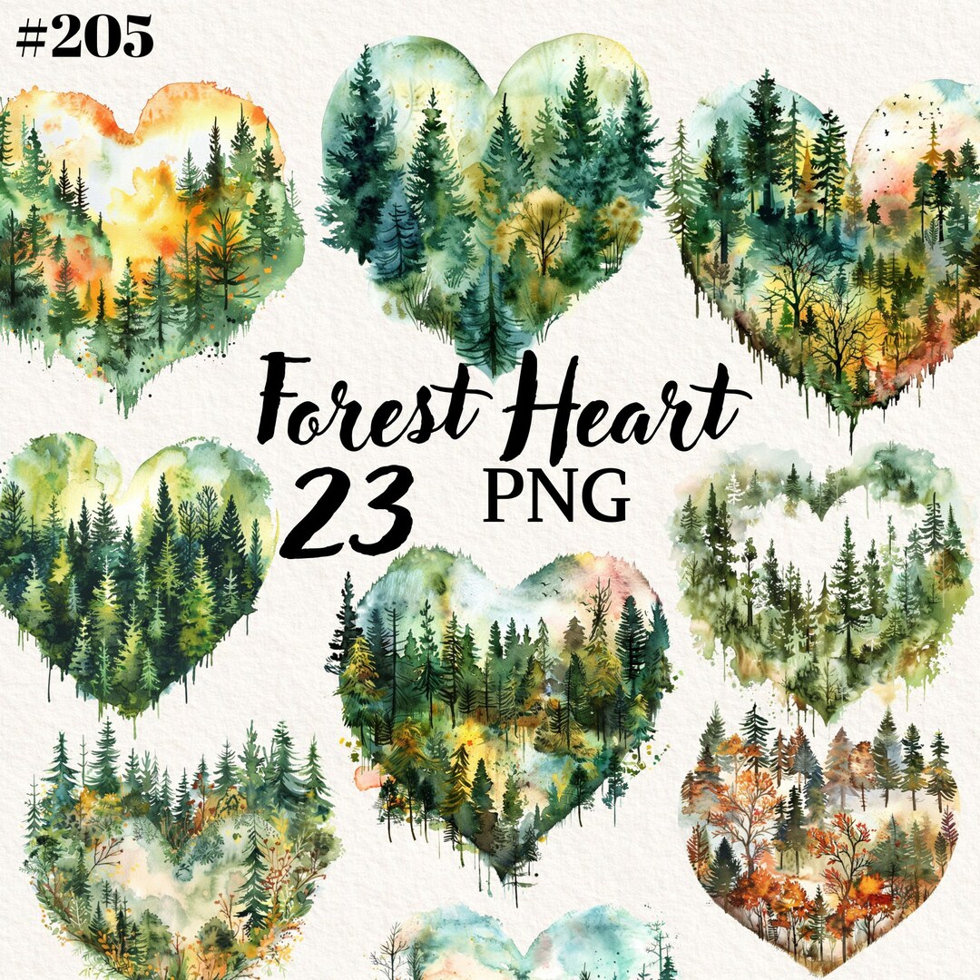 Forest Background Png, Png Overlays Forest, Hearts Clipart, Tree ...