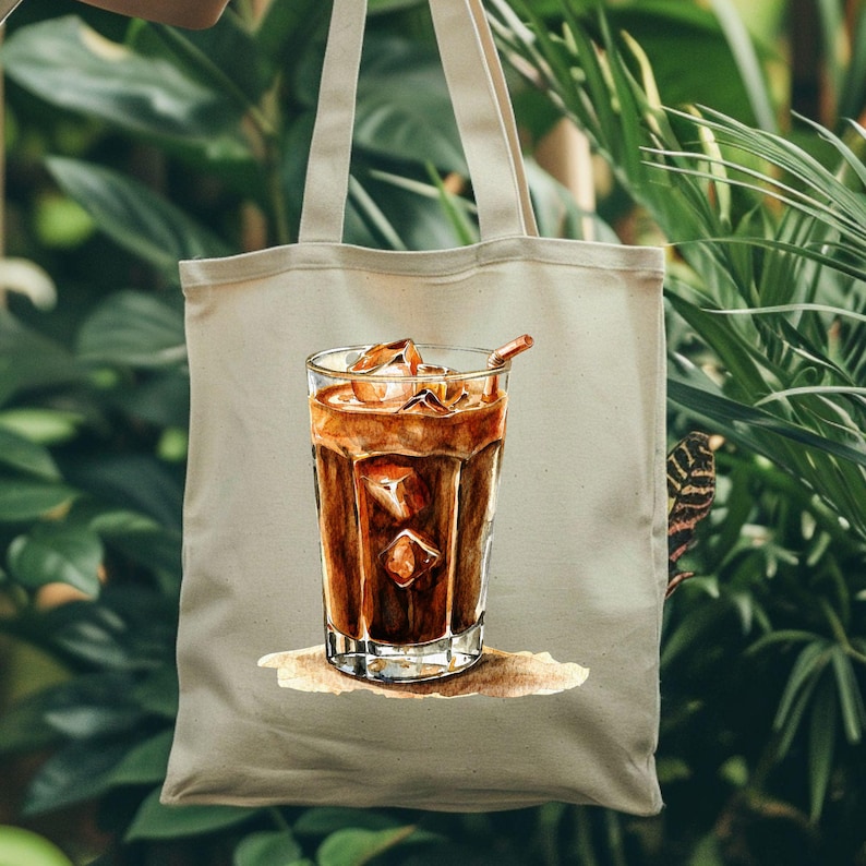 Watercolor Iced Coffee Clipart Bundle, Coffee Art Png, Transparent ...