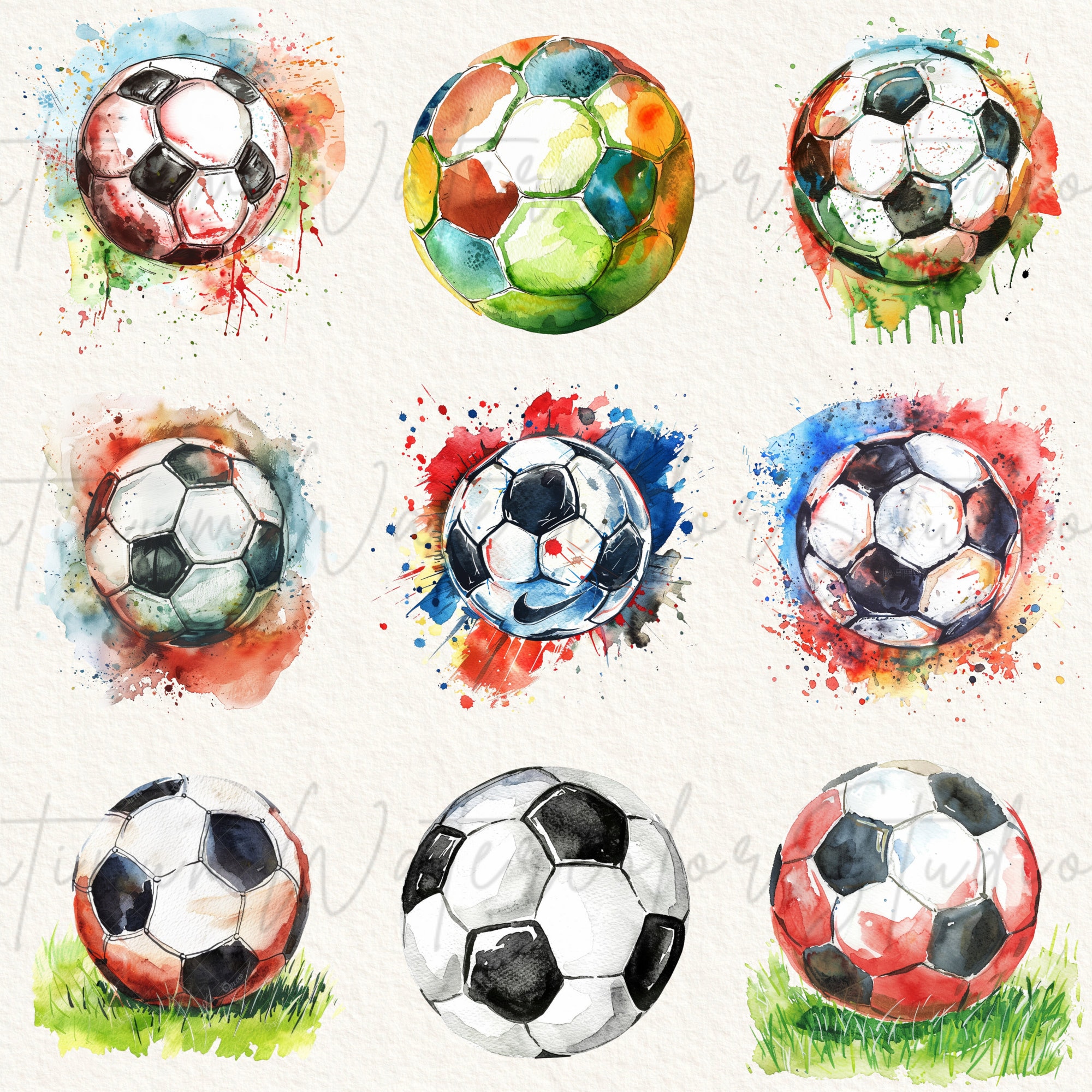 Watercolor Soccer Ball Clipart, Sports Clipart Png, Football Png Jpg ...