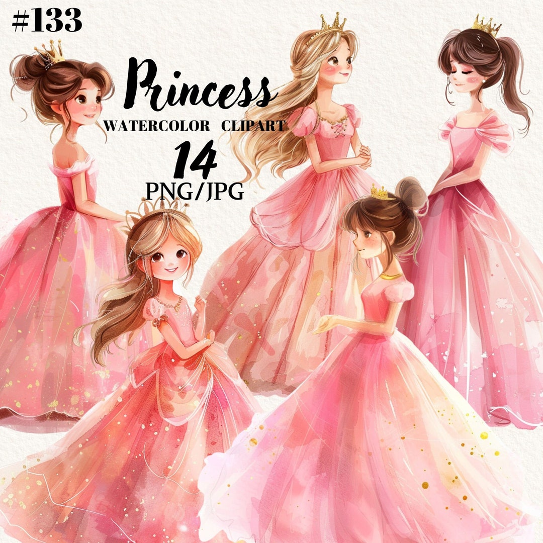 Pink Princess, Birthday Princess Png, Nursery Decorations, Transparent ...