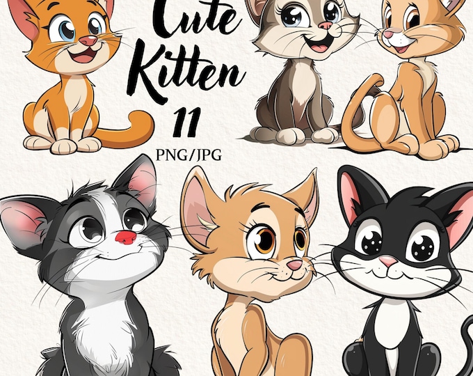 Cute Cat Clipart, Funny Cat Png, Spring Clipart, Kitten Clipart, Cat ...