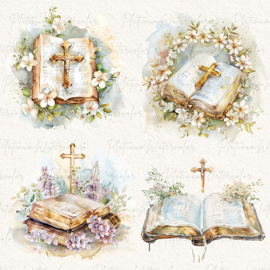 Bible Clipart PNG, Catholic Holy Bible Watercolor Clipart, Catholic Art ...