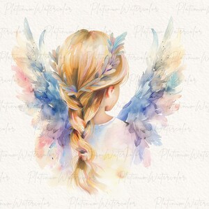 Cute Angel Watercolor Clipart , Angel Babies Png Bundle Design, Angel ...