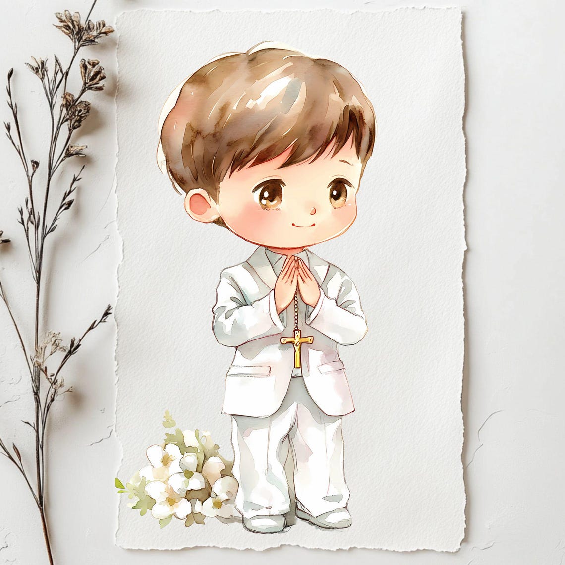 Boy First Communion PNG, First Holy Communion, Clipart Bundle - Instant ...