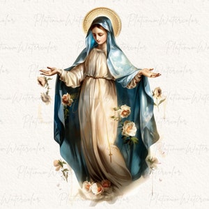 Virgin Mary, Clipart Bundle, Catholic Art, Christian Clipart ...