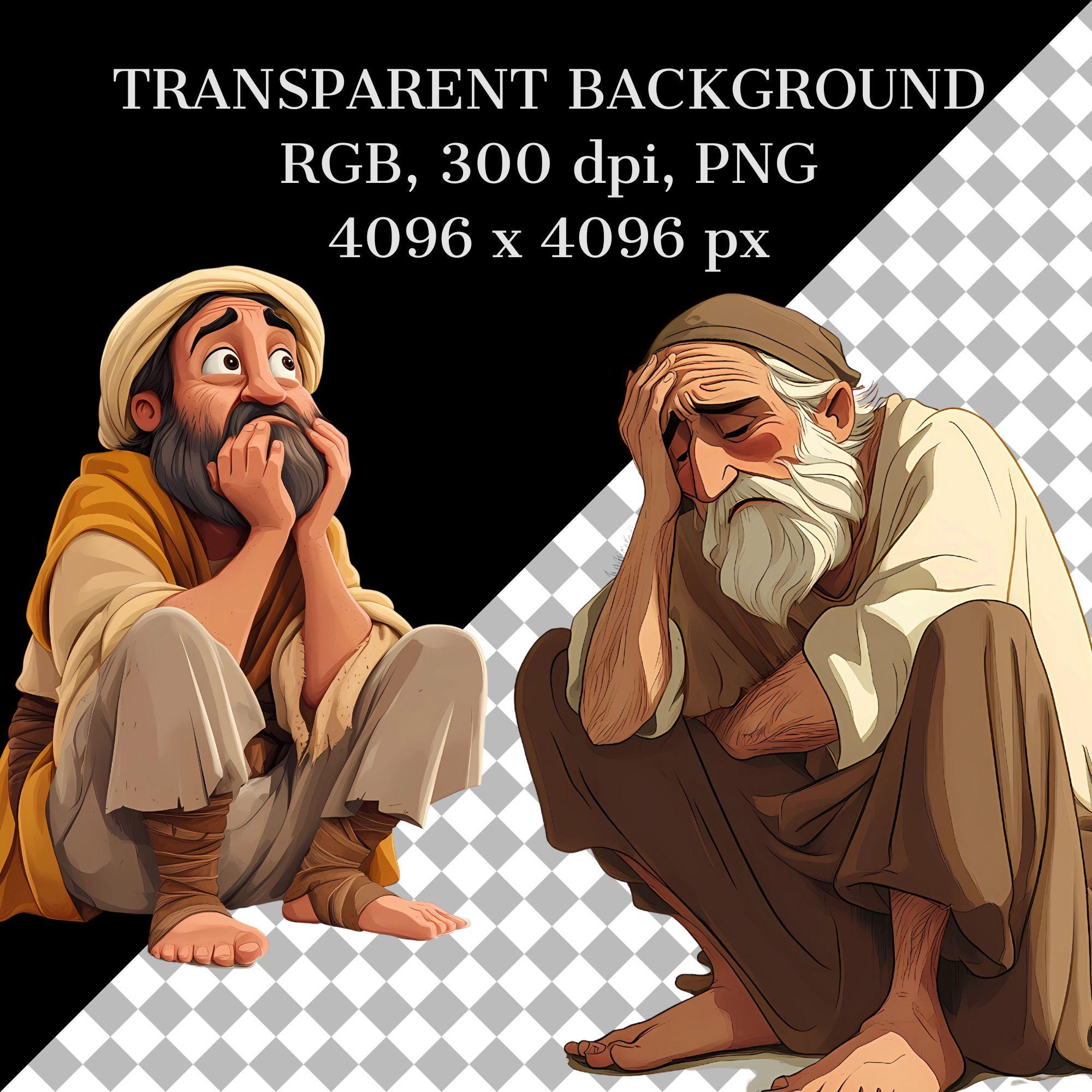 Jeremiah Biblical Characters Clipart Bundle, Transparent Background ...