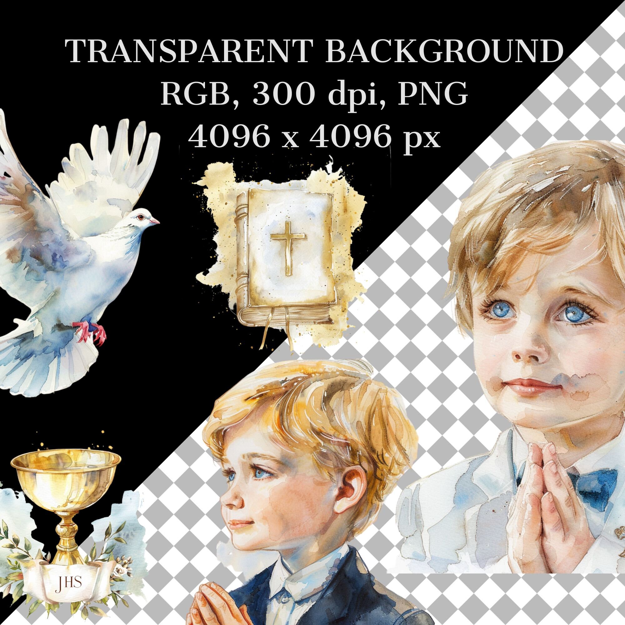 Catholic Watercolor, First Communion, Holy Cross, First Holy Communion ...