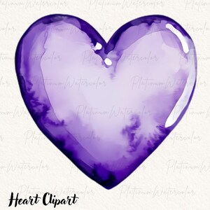 Heart Clipart Bundle, Valentines Png, Watercolor Clipart, Transparent ...