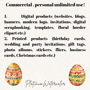 10 Easter Clipart, Traditional Easter Egg, Egg Clipart Bundle ...