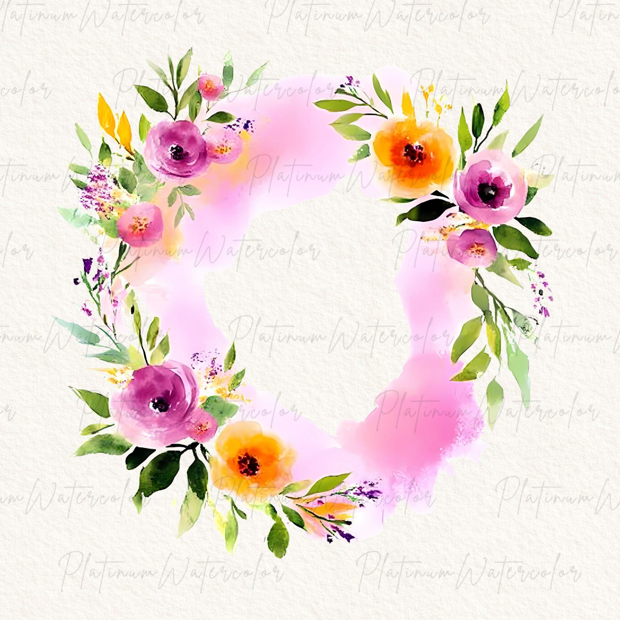 Spring Wreath Png, Flower Clipart, High-quality Wreath Perfect for ...