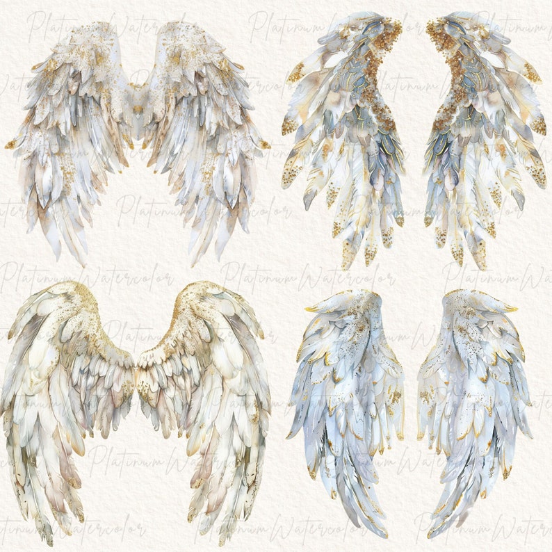 Angel Wings Overlay Clipart, Angel Wings Png, Fairy Wings, Halo Clipart ...