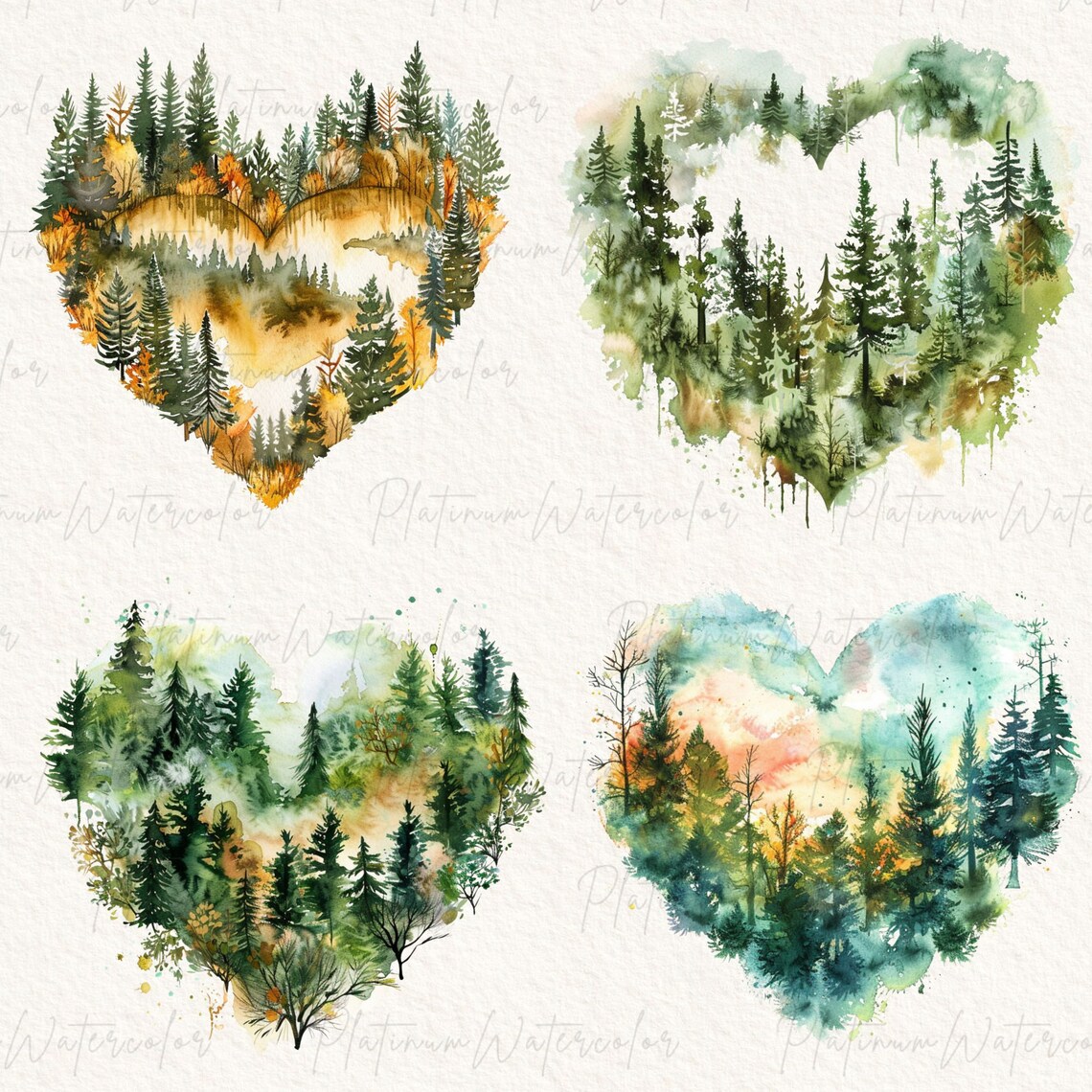 Forest Background Png, Png Overlays Forest, Hearts Clipart, Tree ...