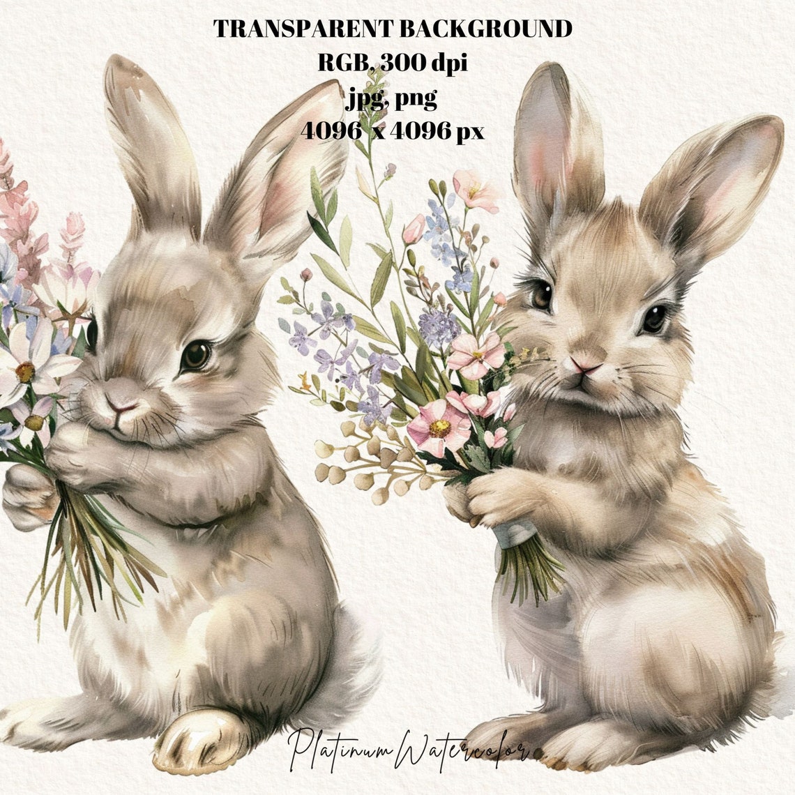 Easter Clipart, Bunny Png, Spring Clipart Easter Rabbit, Children ...
