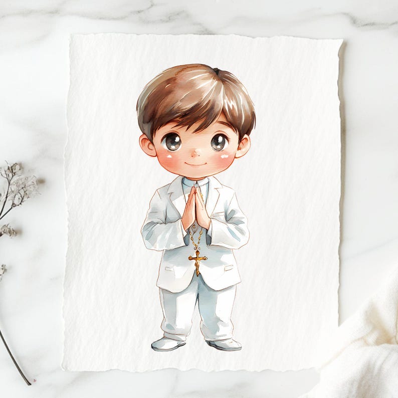 Boy First Communion PNG, First Holy Communion, Clipart Bundle - Instant ...