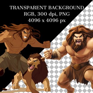 6 Samson Biblical Characters Clipart Bundle, Old Testament Character ...