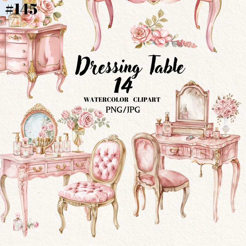 Pink Dressing Table Decor - Etsy