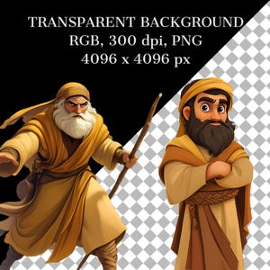 Bible Character, Elijah Biblical Characters, Religious Clipart, Digital ...