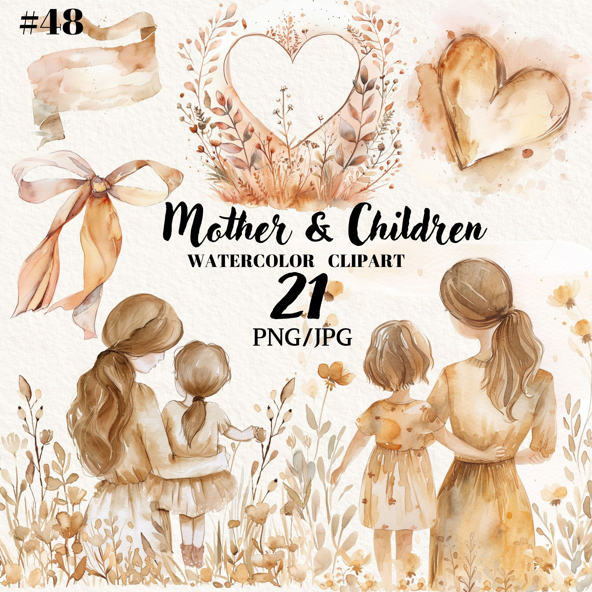 Mothers Day Clipart, Mothers Day Png, Family Clipart, Transparent ...
