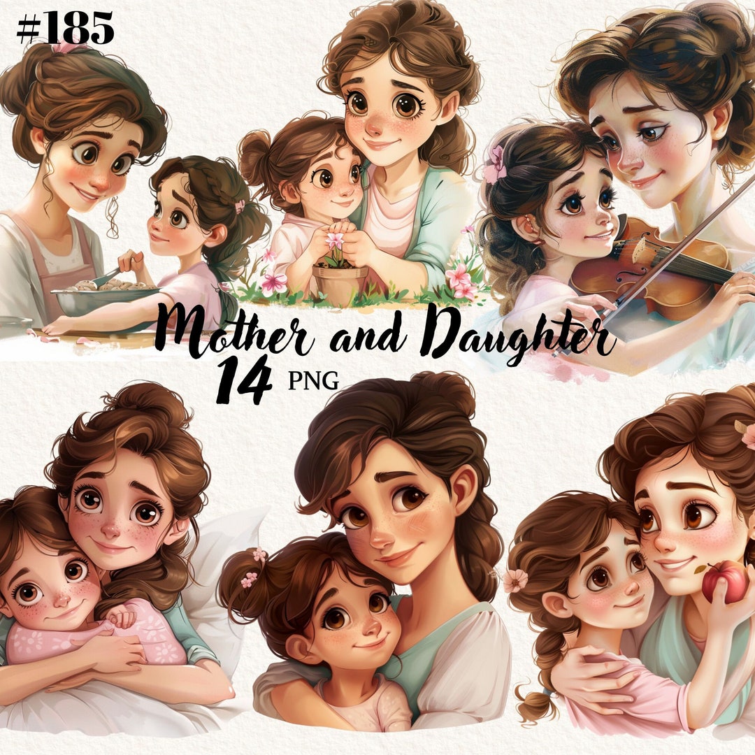 Mothers Day Clipart, Mothers Day Png, 14 Clipart Bundle, Transparent ...