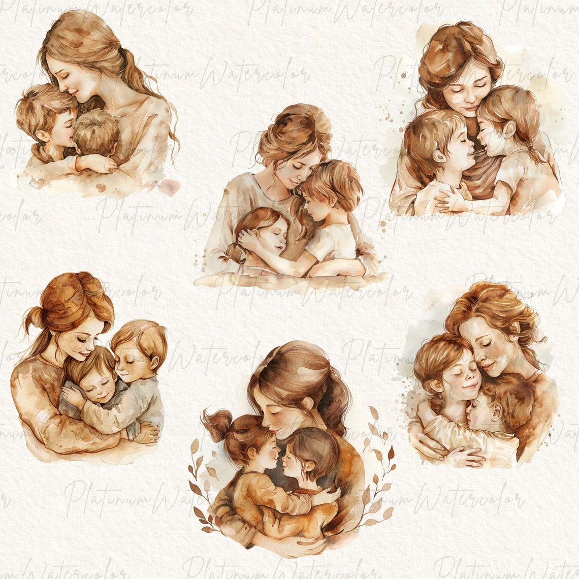Mothers Day Clipart, Mothers Day Png, Clip Art Bundle, Transparent ...