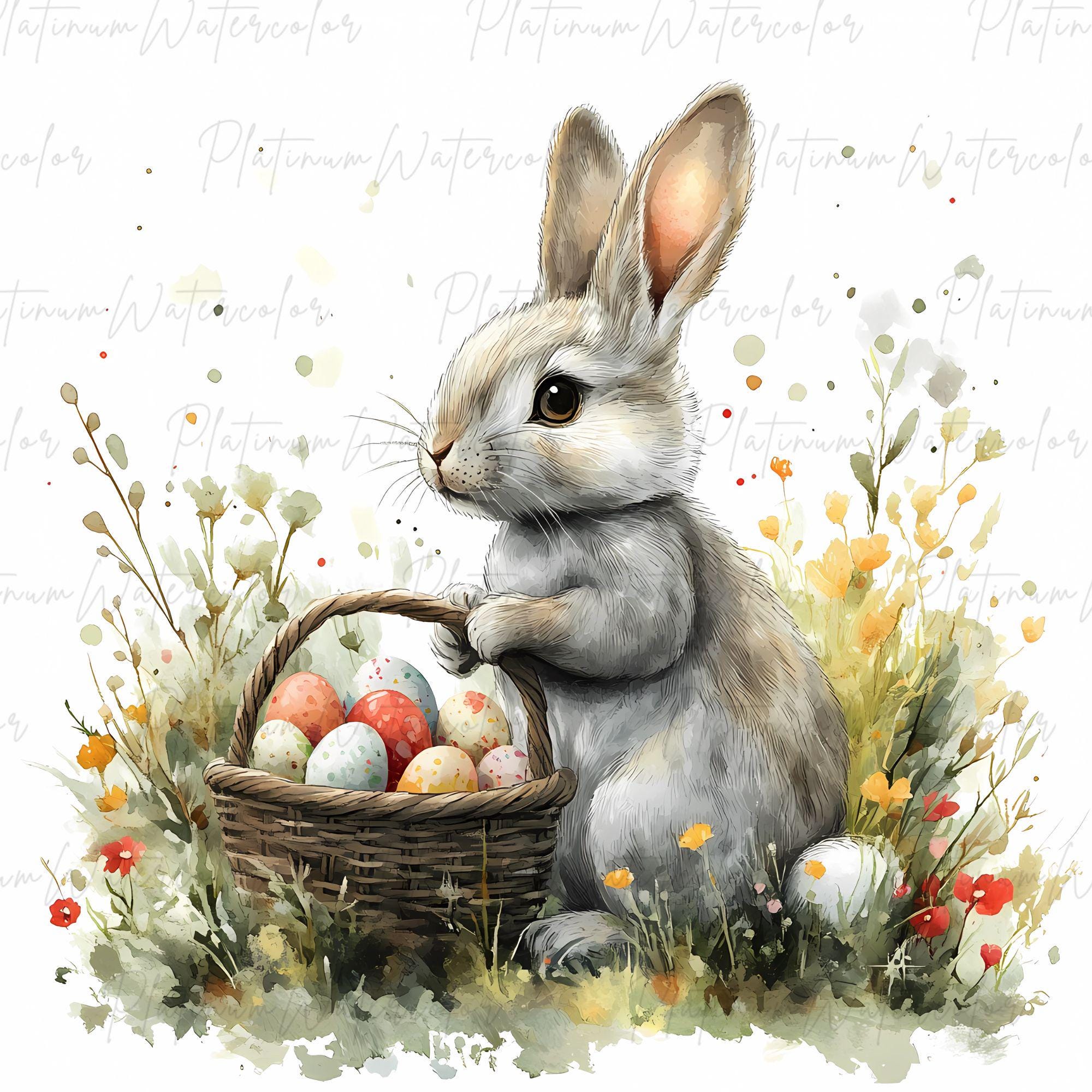 Adorable Easter Egg and Bunny Clipart Collection - Ideal for Creative ...