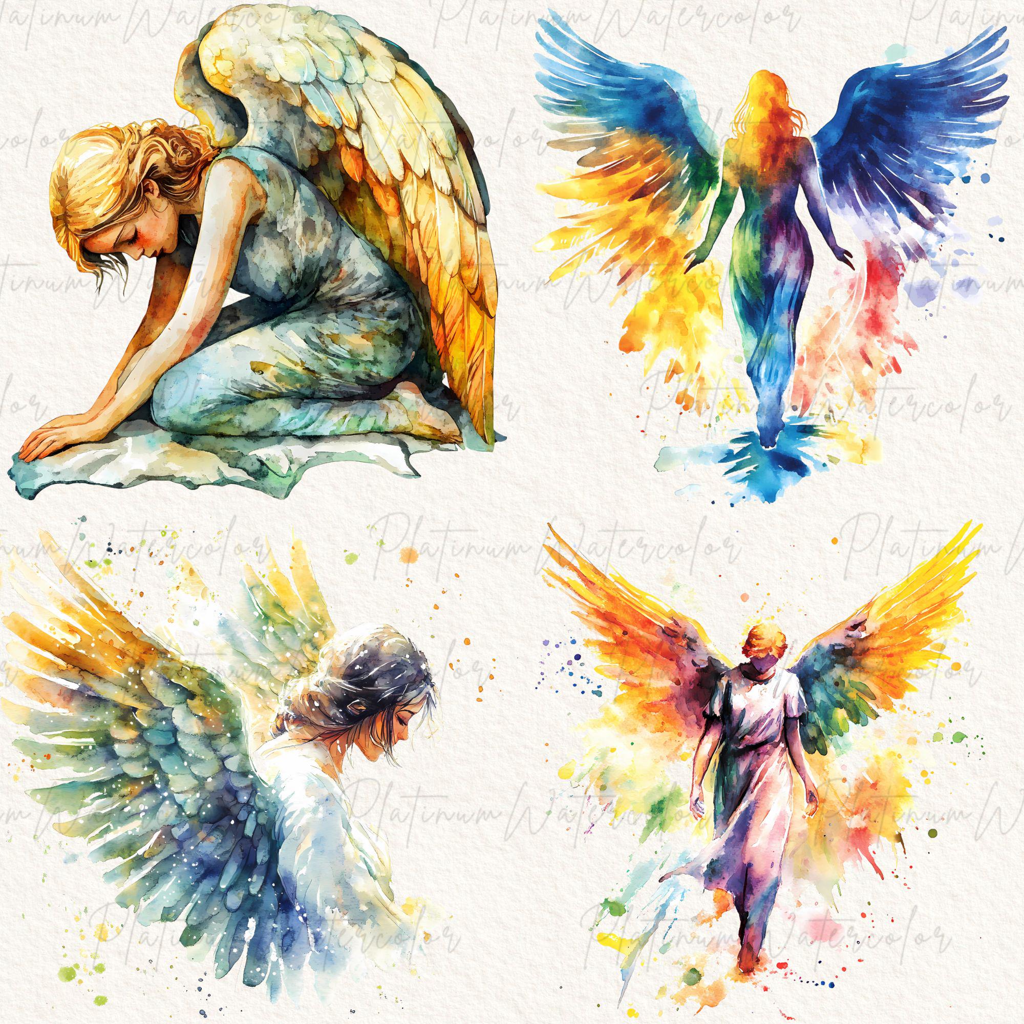 Enchanting Angel Clipart Set - Instant Download for Commercial Use. - Etsy